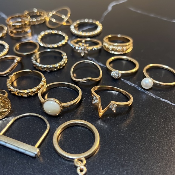 Jewelry | Golden Rings Bundle | Poshmark
